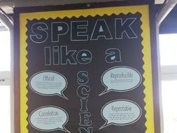 Science Display: Speak like a Scientist | Teaching Resources