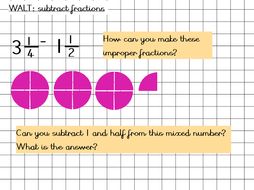 Adding and subtracting fractions year 6 | Teaching Resources