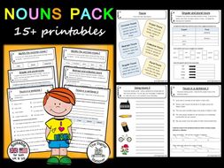 Nouns Pack (Parts of Speech) (suitable for both UK/US) - 15+ printables ...