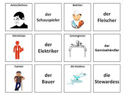 Jobs: German Vocabulary Card Sort | Teaching Resources