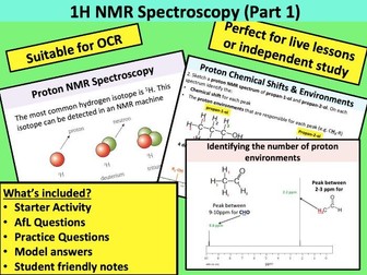 Proton NMR Spectroscopy (OCR) | Teaching Resources