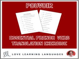 Pouvoir - Essential French Verb - Translation Exercise | Teaching Resources