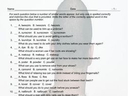 Personal Hygiene-Grooming Spelling Challenge Worksheet | Teaching Resources