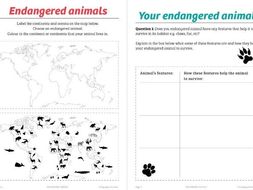 Endangered Animals Student Research Booklet | Teaching Resources