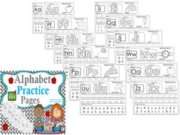 Alphabet Practice Pages | Teaching Resources