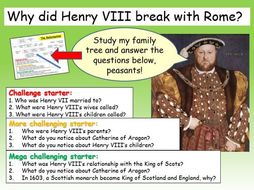 Henry VIII + Reformation | Teaching Resources