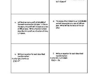 Our Giant Algebra 1 Bundle - Linear, Quadratic, Exponential Functions ...