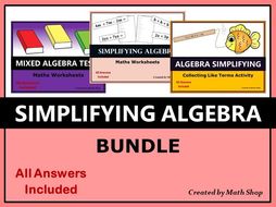Simplifying Algebra Bundle | Teaching Resources