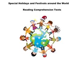 Festivals and Special Holidays Around The World - Reading Comprehension ...