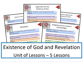 AQA: Existence of God: Arguments for the Existence of God - Whole ...