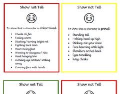 Show not Tell cards | Teaching Resources