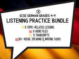GCSE German LISTENING Practice Bundle | Teaching Resources