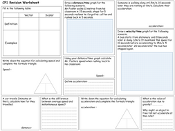 Edexcel Combined Science Physics 1 Revision Worksheets | Teaching Resources