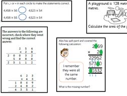 Year 5 Long multiplication fluency, reasoning and application ...