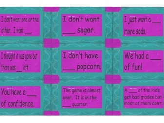 Quantifiers 6 English Legal Text Game Bundle | Teaching Resources