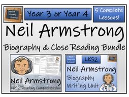 LKS2 Neil Armstrong Reading Comprehension & Biography Bundle | Teaching ...