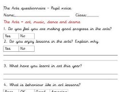 The Arts Questionnaires | Teaching Resources