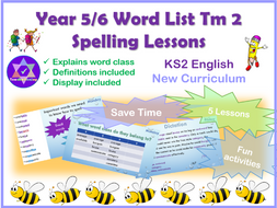 Years 5/6 Word List Spelling Lessons T2 | Teaching Resources