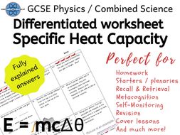 Specific Heat Capacity - GCSE Physics and/or Combined Science ...