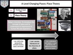 Changing Places - New Geography A-Level Lesson 1 Intro and Concept of Place | Teaching Resources