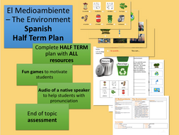 El Medioambiente The Environment Spanish Half Term Plan and Resources ...
