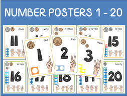 Numbers posters 1 - 20 - Display | Teaching Resources