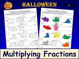 Halloween Multiplying Fractions | Teaching Resources