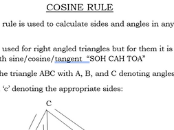 Cosine Rule GCSE (9-1) | Teaching Resources