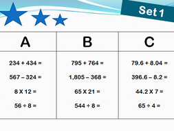 40 sets of arithmetic starters/morning work for year 5 and 6 with ...