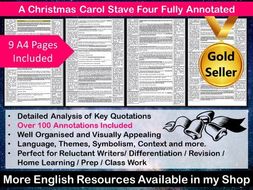 A Christmas Carol Stave Four Fully Annotated | Teaching Resources