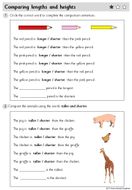 YEAR 1 - Measurement Length and Height - White Rose - WEEK 8 - Block 3 ...