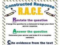 R.A.C.E. Constructed Response Poster | Teaching Resources