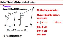 Similar Triangles - Missing Sides | Teaching Resources