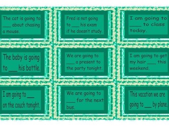 Future Simple Tense with Going To 6 English Legal Text Game Bundle ...