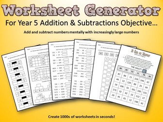 Addition and Subtraction Bundle Year 5 | Teaching Resources