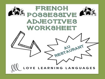 Les Adjectifs Possessifs - Possessive Adjectives - Bundled French ...