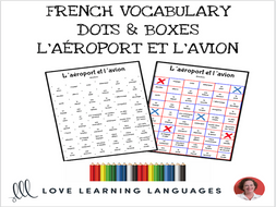 French Dots and Boxes Game - L'AÉROPORT - No prep printable | Teaching ...