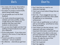 A guide to the perfect personal statement | Teaching Resources