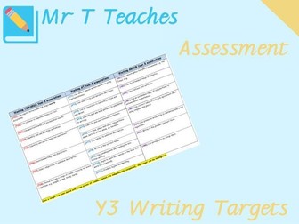 Years 1 - 6 Writing Targets Assessments | Teaching Resources