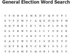 General Election Word Search with Solution | Teaching Resources