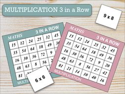 Multiplication Three in a Row Game | Teaching Resources