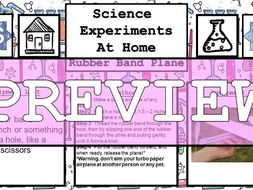 Science Home Experiment - Rubber Band Plane | Teaching Resources