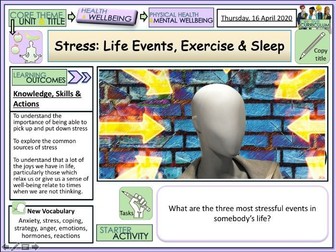 Healthy Lifestyle +Stress + Wellbeing UNIT | Teaching Resources