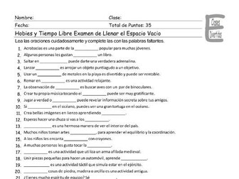 Free Time and Hobbies Spanish 4 Worksheet-2 Game-1 Exam Bundle ...