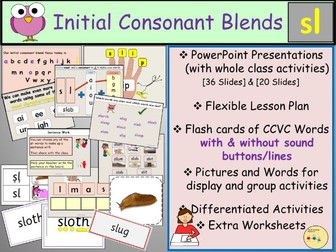 Initial Consonant Blends Clusters- CCVC Words Bundle 2 | Teaching Resources