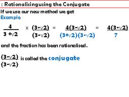 Surds - Rationalising | Teaching Resources