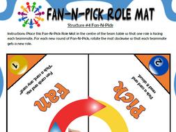 Kagan Structure #4 Fan-N-Pick: Role Mat; Role Cards and Role Pyramid ...