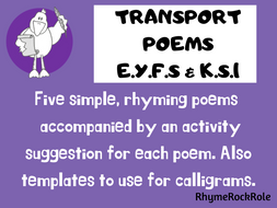 TRANSPORT POEMS (5 poems) - EYFS/KS1 | Teaching Resources