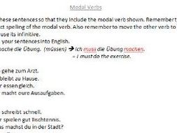 worksheet to practise German modal verbs | Teaching Resources