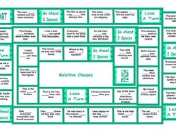 Relative Clauses Legal Size Text Board Game | Teaching Resources
